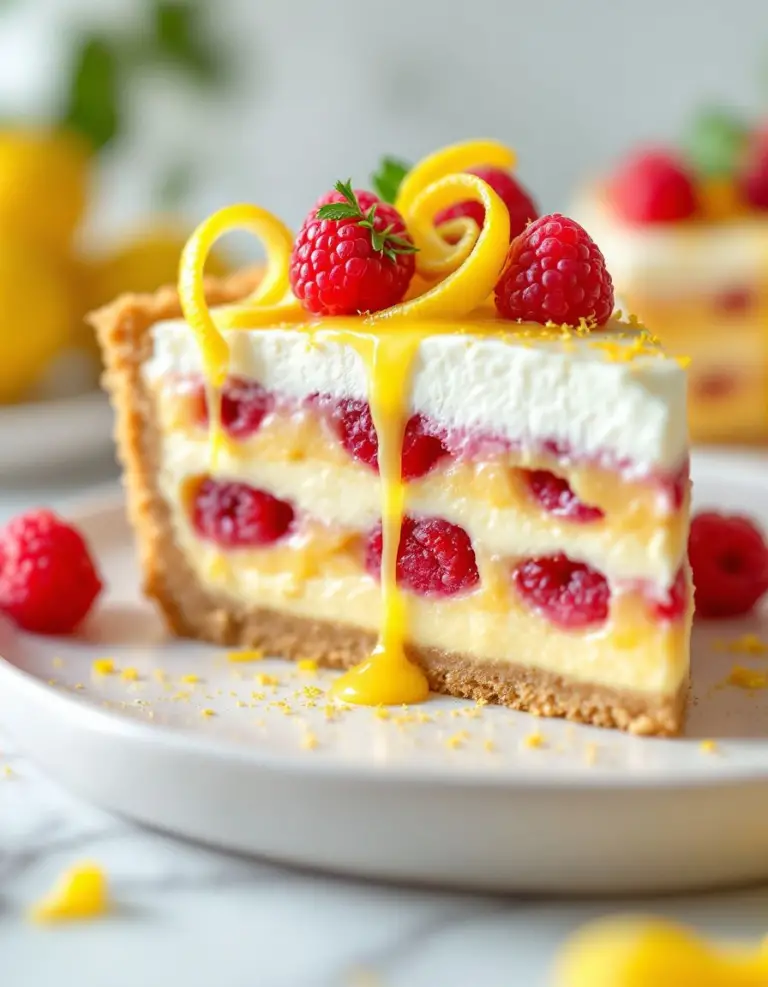 Easy Lemon Raspberry Layered Pie – Perfect for Summer Desserts – receipster