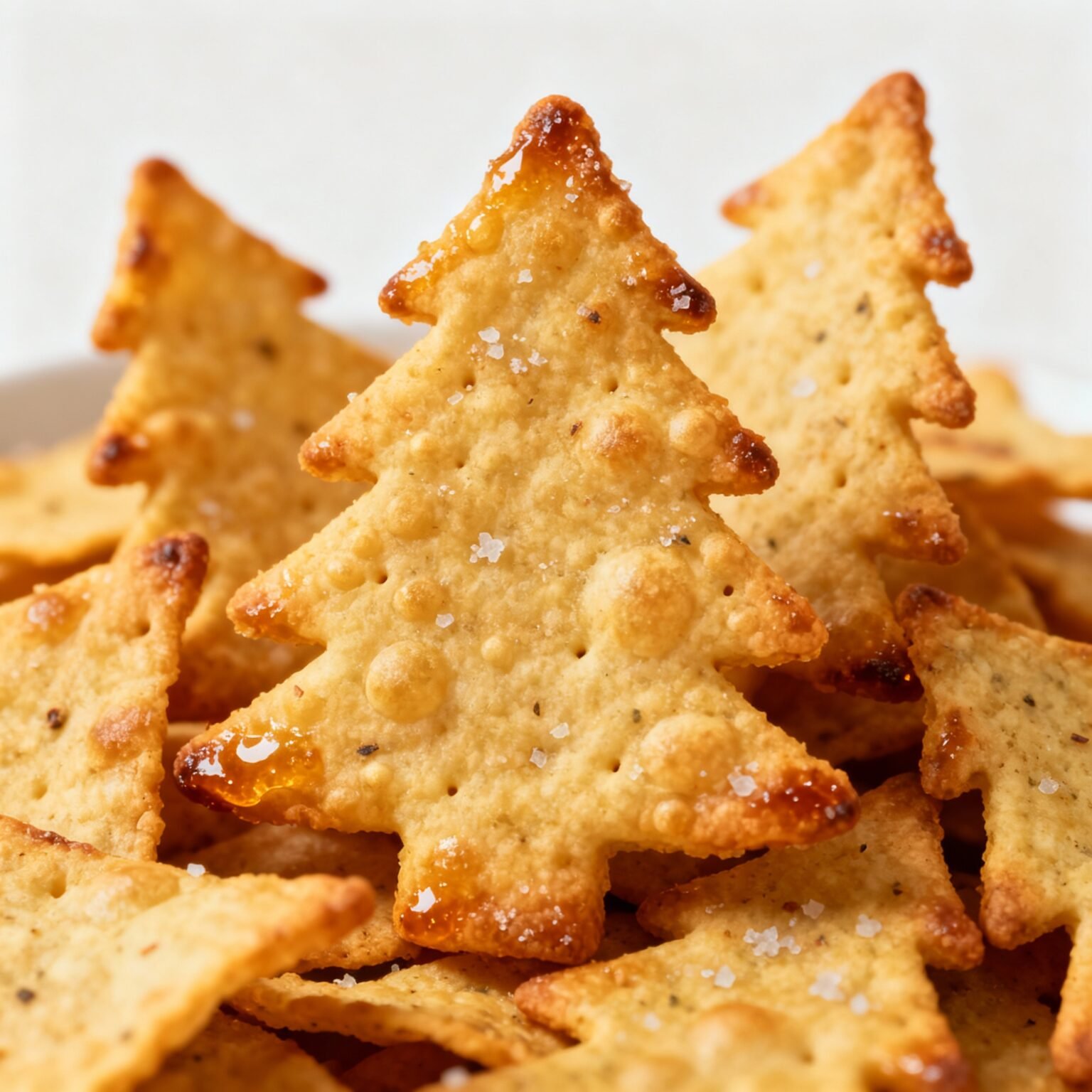 How to Make Crunchy Christmas Tree Tortilla chips for the holidays ...