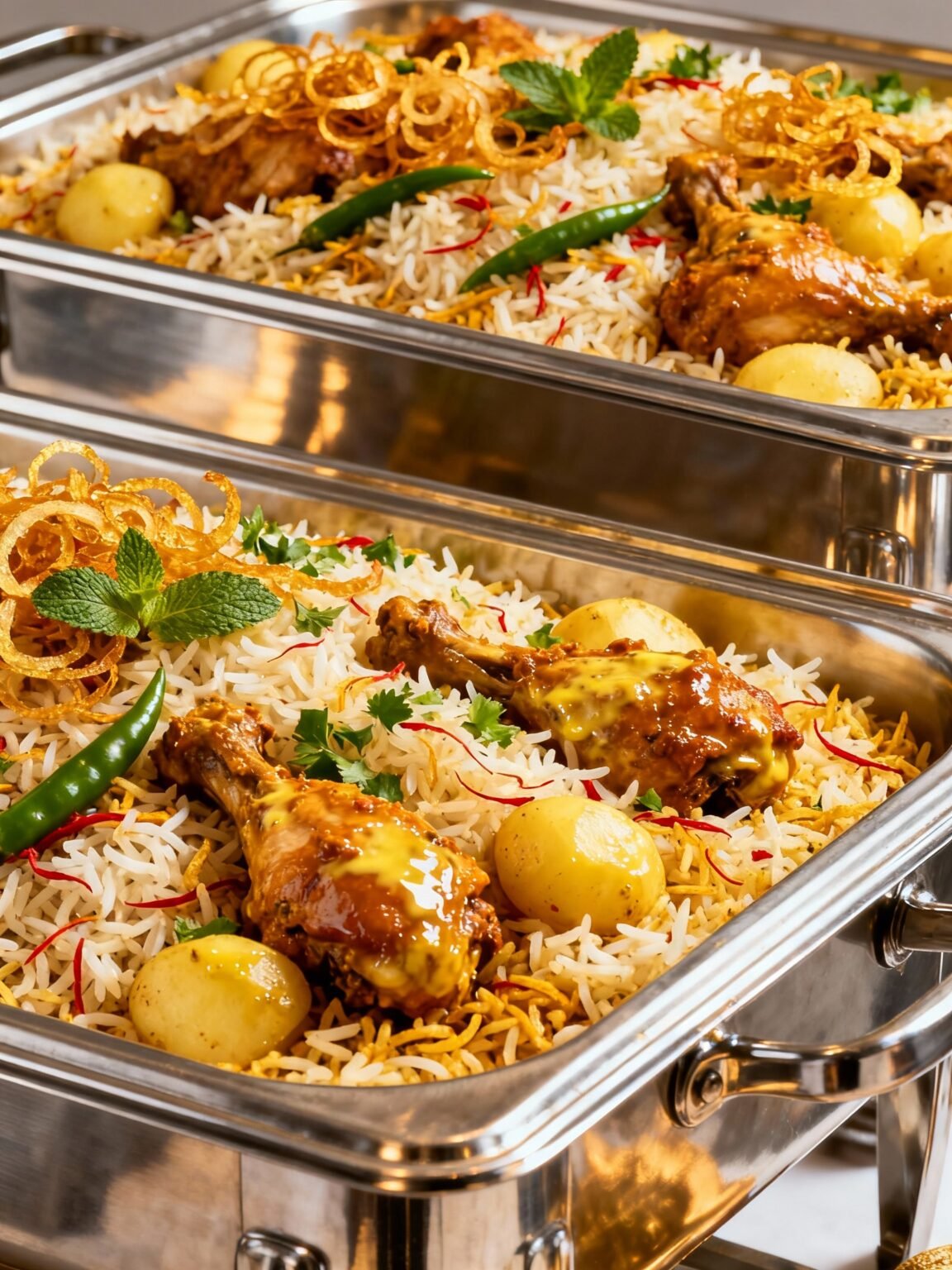 Catering Business Shuru 😆 2 Full Tray Chicken Biryani ki Recipe ...