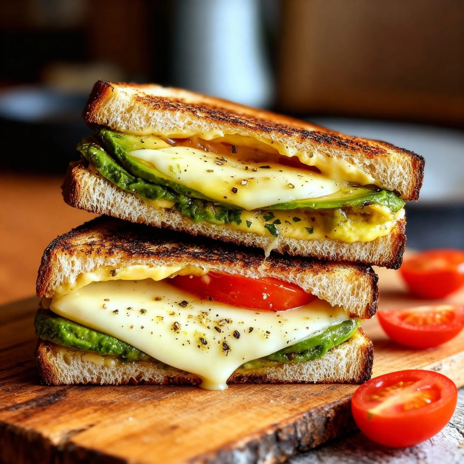 Avocado Mozzarella and Tomato Grilled Cheese Recipe – receipster
