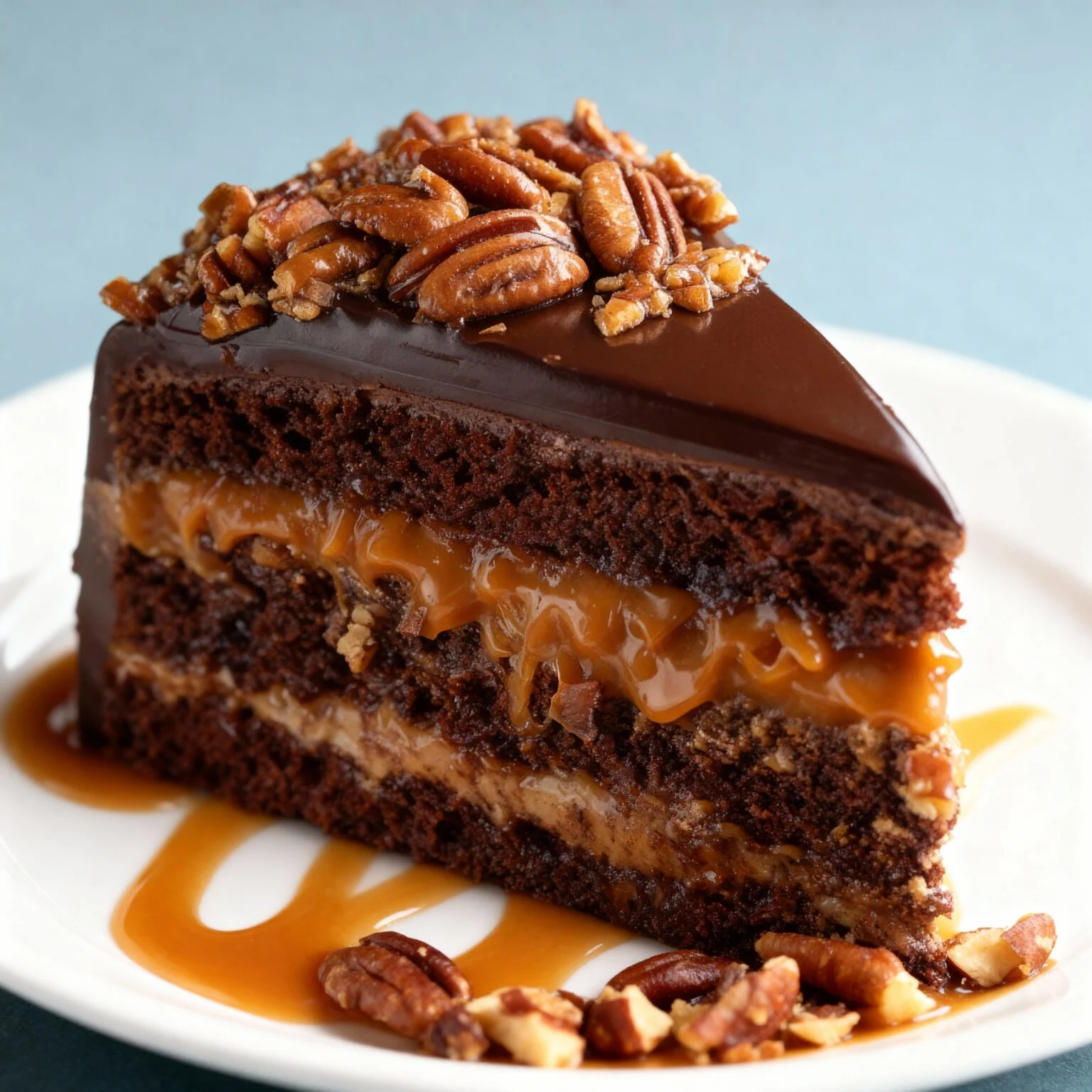 Luxurious Chocolate Caramel Pecan Cake Recipe – receipster