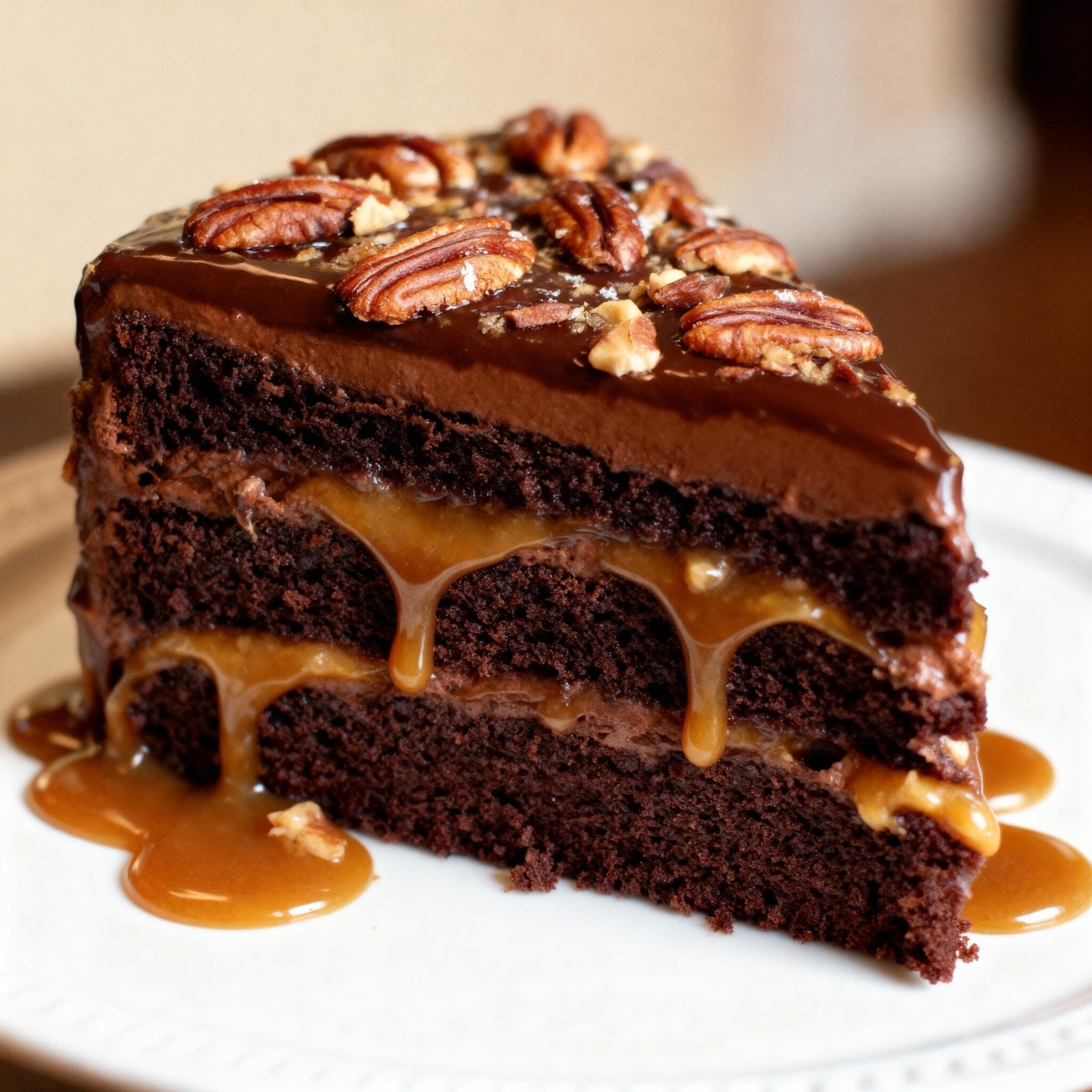 Chocolate Caramel Pecan Cake Recipe – receipster