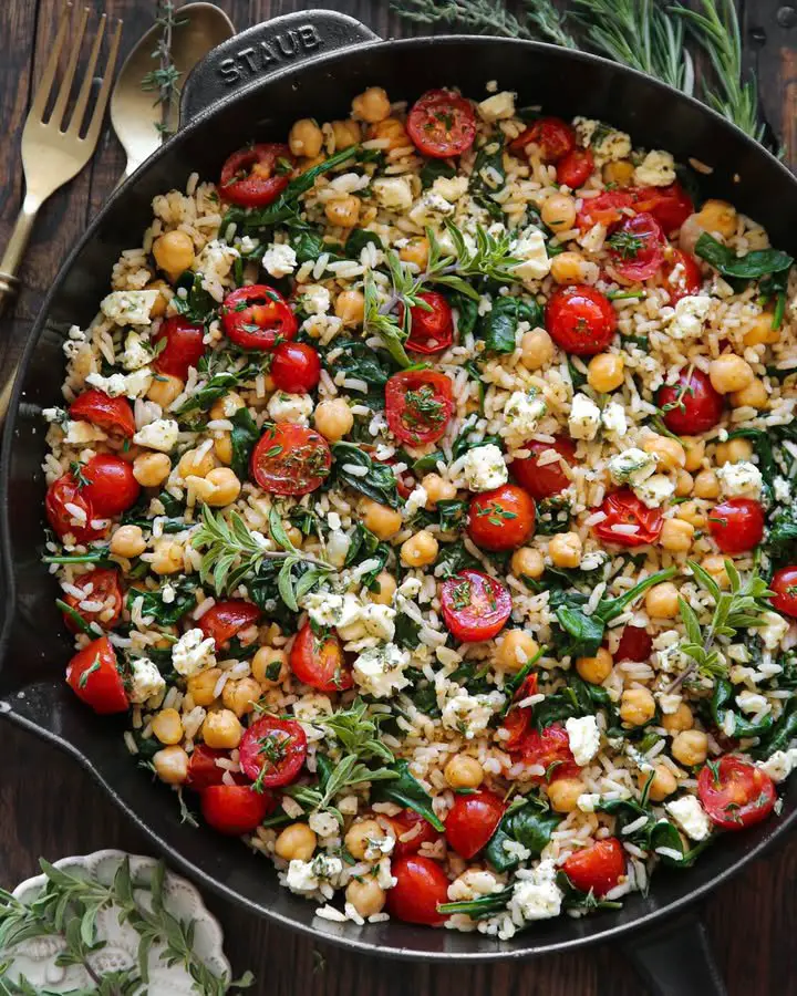 Mediterranean Lemon Rice with Chickpeas and Feta Recipe – receipster