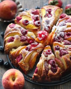 Raspberry Peach Greek Yogurt Cake Recipe – receipster