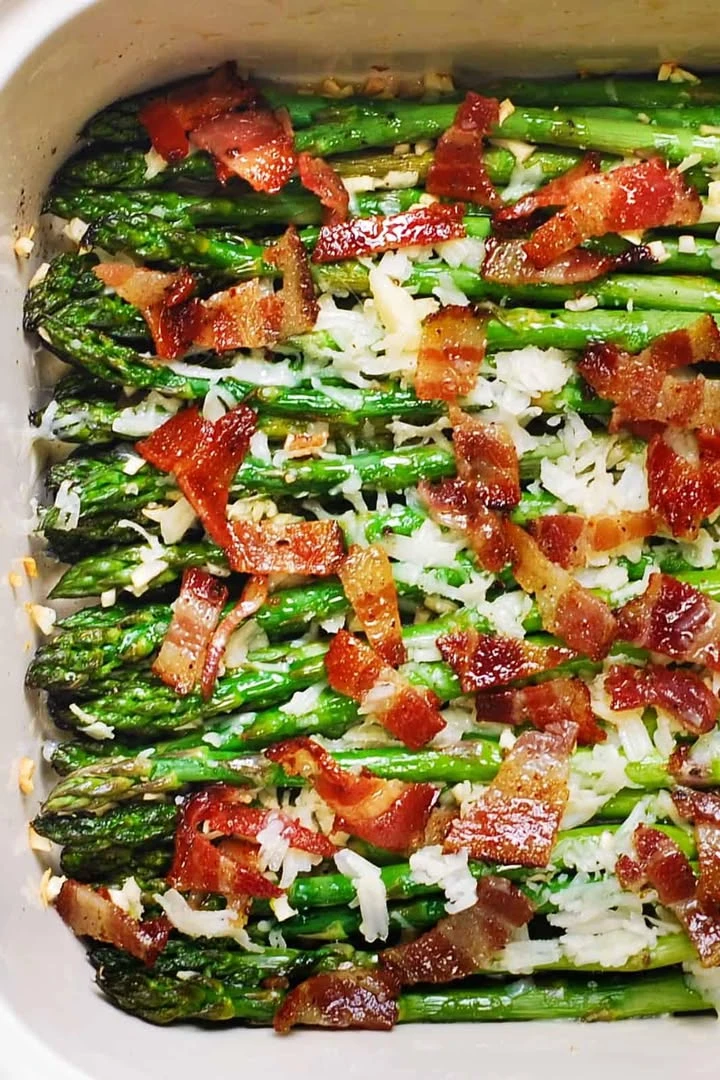 Roasted Asparagus with Bacon, Garlic, and Parmesan Recipe – receipster